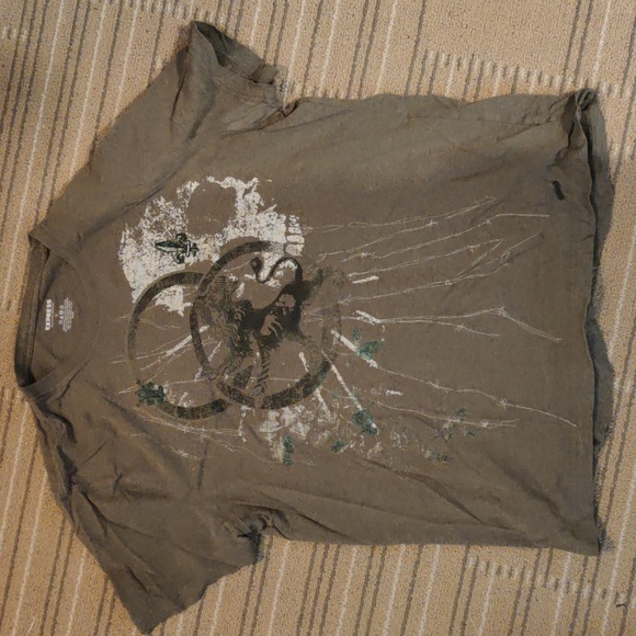 Express | Shirts | Vintage Express Tshirt Large Army Green | Poshmark